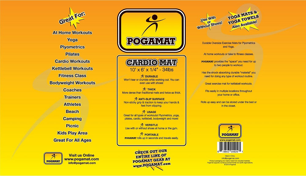 10' x 6' x 1/4" Exercise Mat - (60 Square Feet)